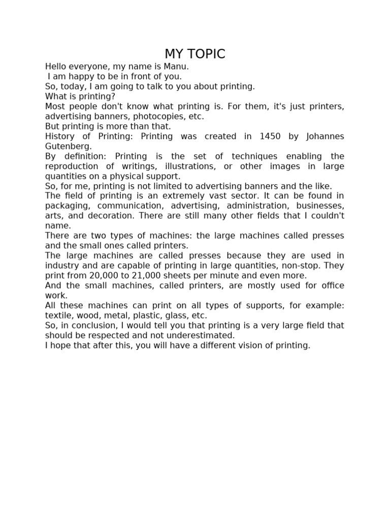 Understanding the Vast World of Printing | PDF
