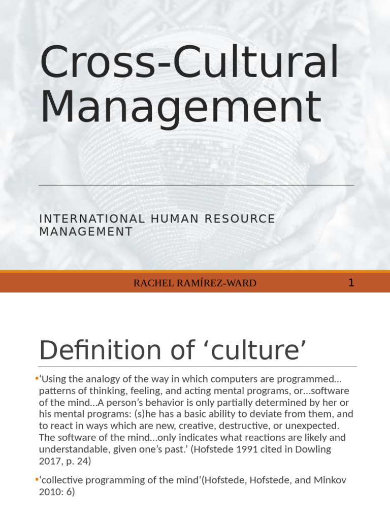 Cross-Cultural Management Part I.v1 | PDF | Leadership | Psychology