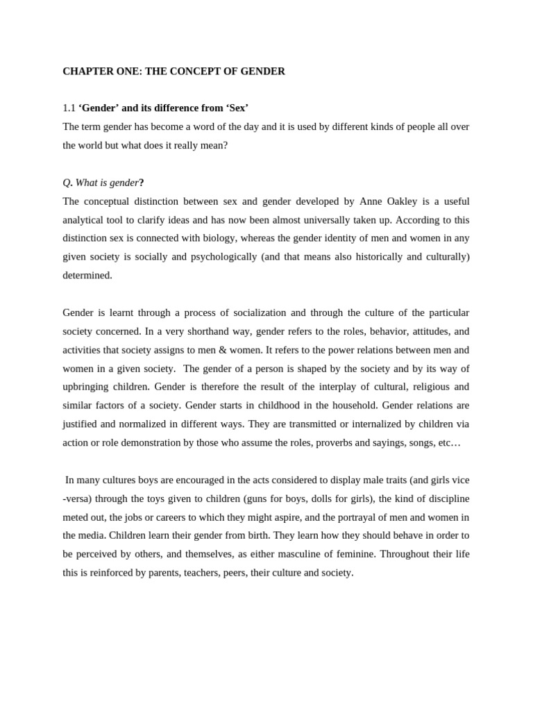 2025 Gender Handout | PDF | Feminism | Gender Studies