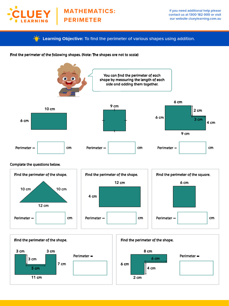 Year 4 Perimeter Maths Find the Perimeter of Various Shapes Using ...