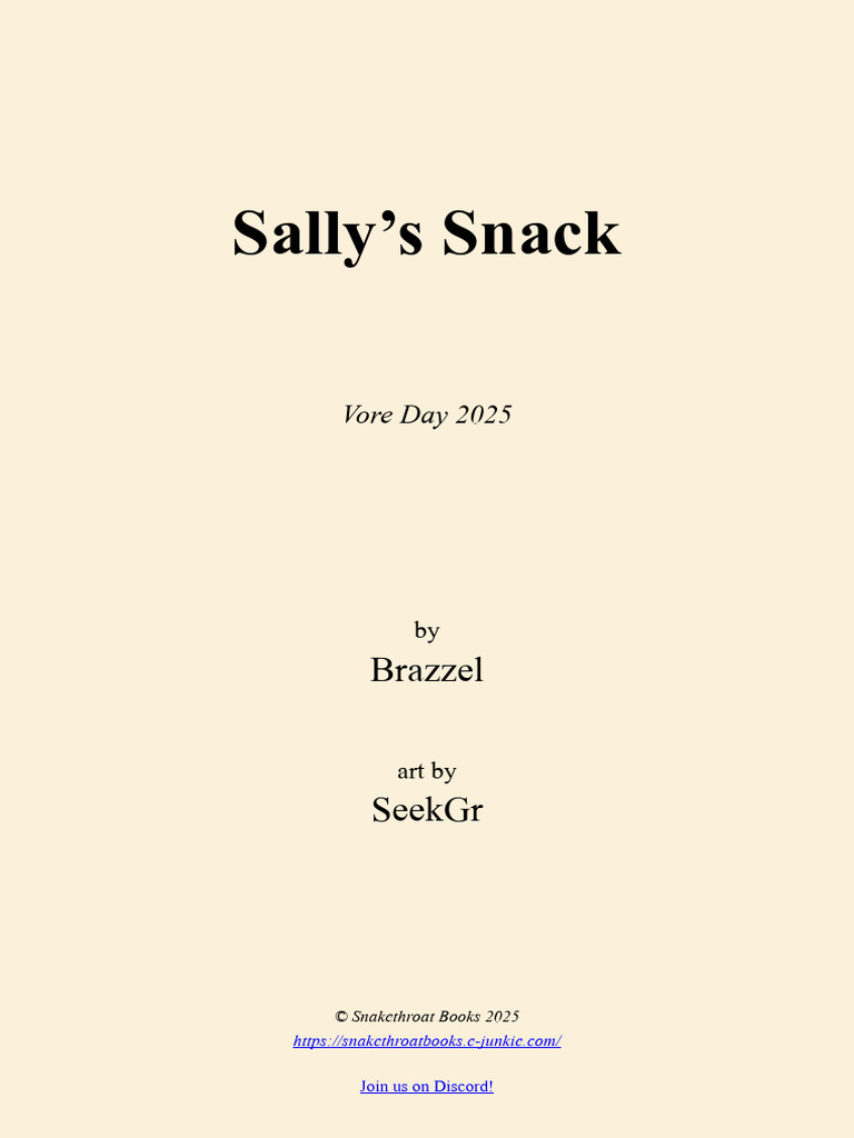 Sally's Snack: A Vore Fantasy Tale | PDF