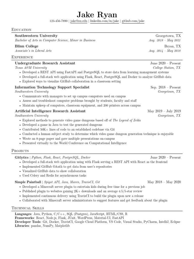 Jake_s_Resume | PDF | Postgre Sql | Web Application