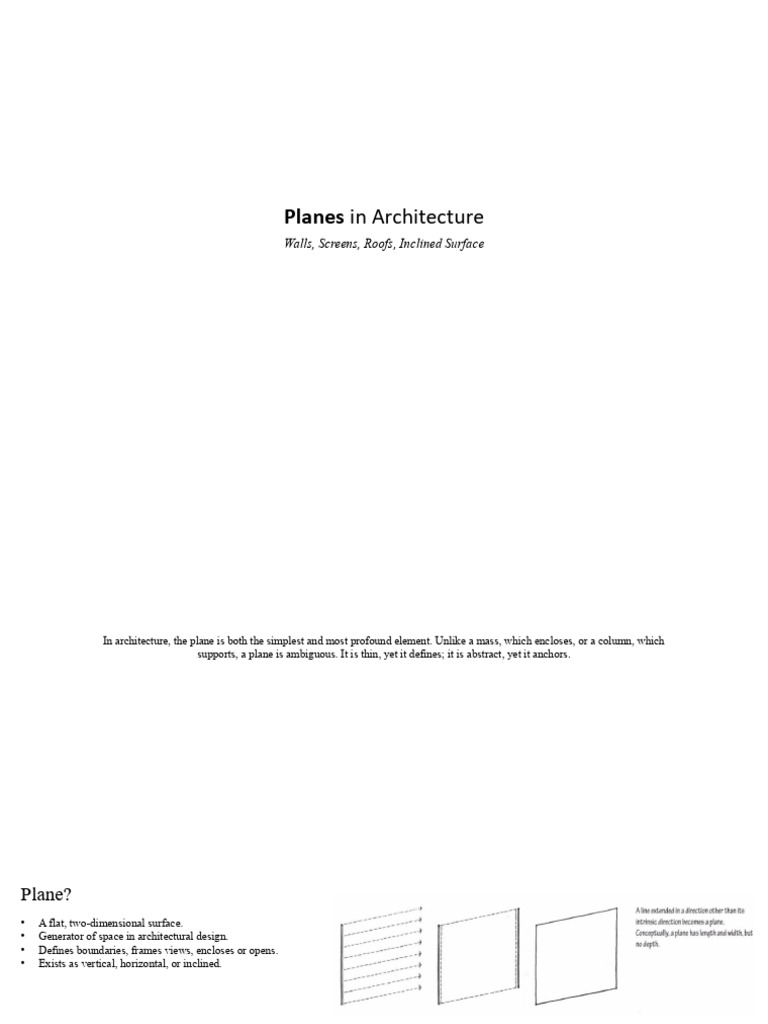 Lecture 2 - The Plane in Architecture | PDF | Architectural Design ...