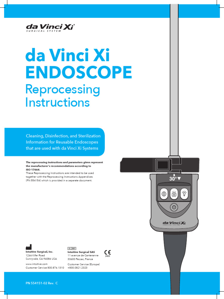 da Vinci Xi Endoscope Reprocessing Guide | PDF | Personal Protective ...