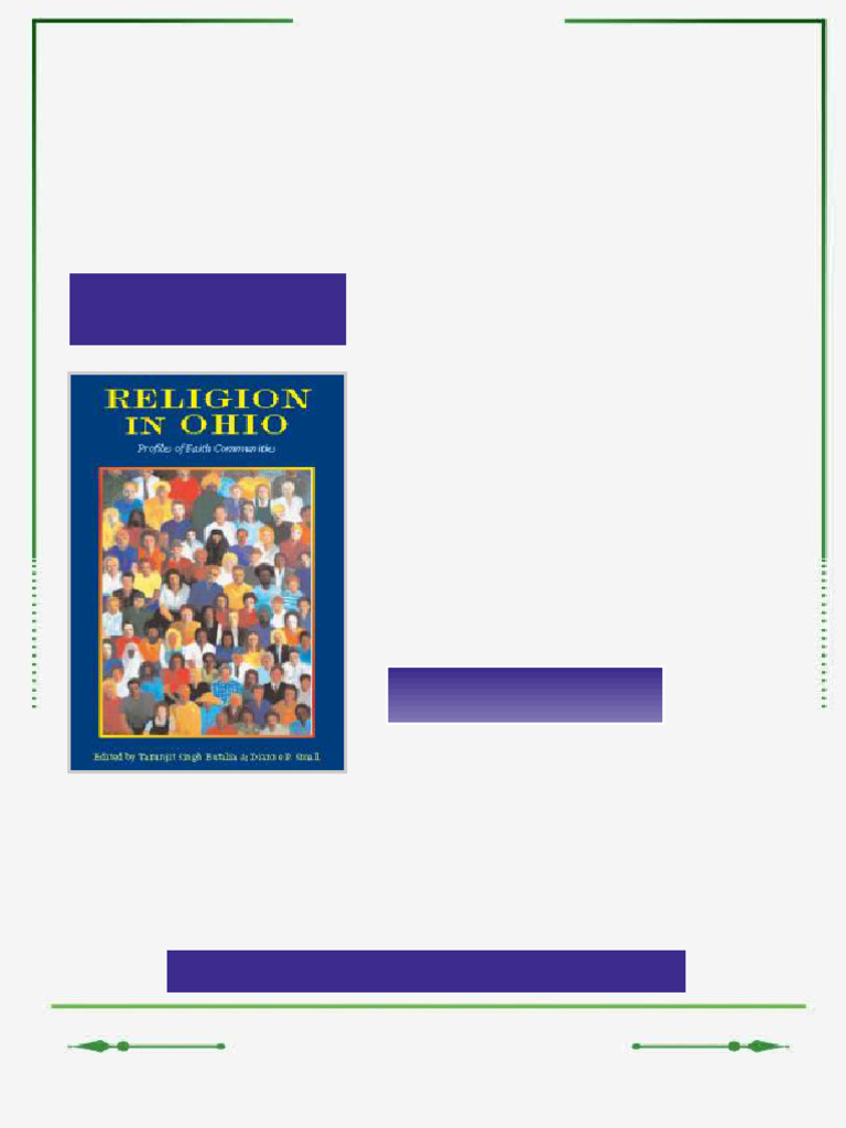 Religion in Ohio Profiles of Faith Communities 1st Edition Tarunjit ...