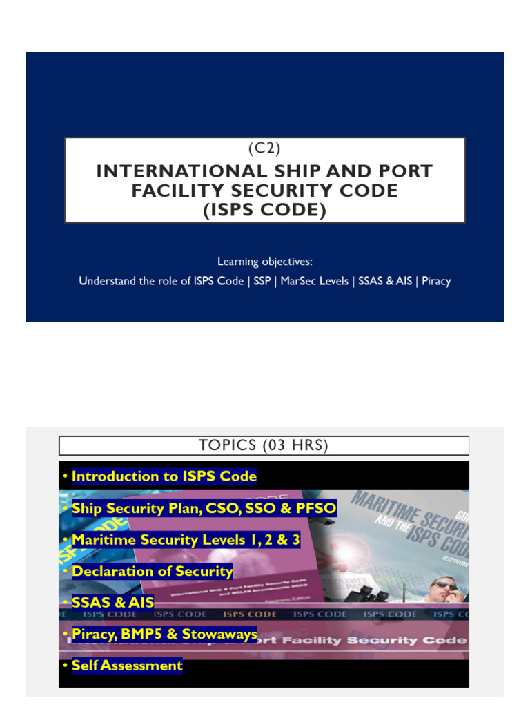 c2 Isps Code | PDF | Water Transport | Shipping