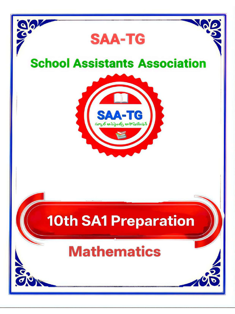 10th SA1 Maths Notes | PDF