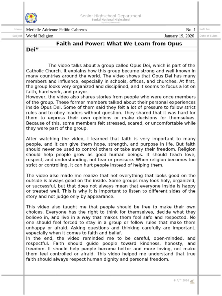 Format for Reflection Paper 1 (1) (3) | PDF