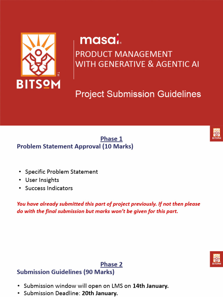 Project Guidelines BITSoM PMAI - Batch 1 | PDF | Prototype