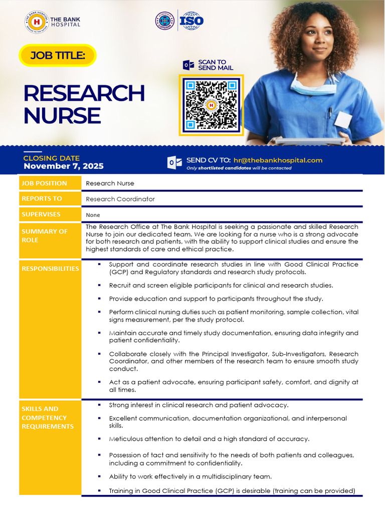 TBHR-JD-Research Nurse | PDF | Nursing | Clinical Trial