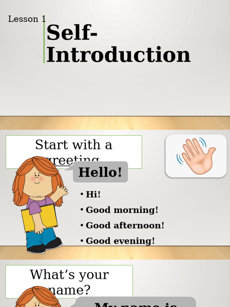 1. Self-introduction | PDF