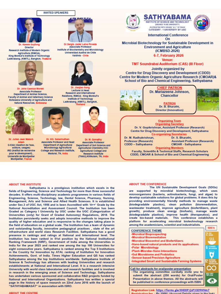 Microbial Biotechnology Conference 2026 | PDF | Microorganism ...