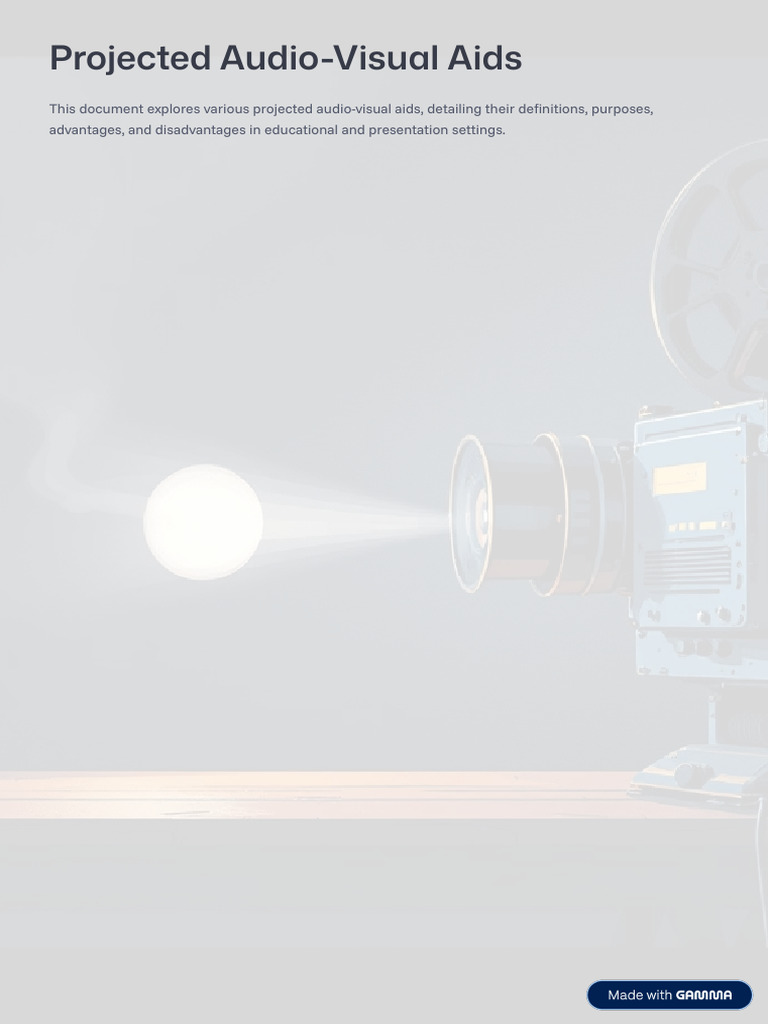 Projected Audio Visual Aids | PDF | Image | Learning