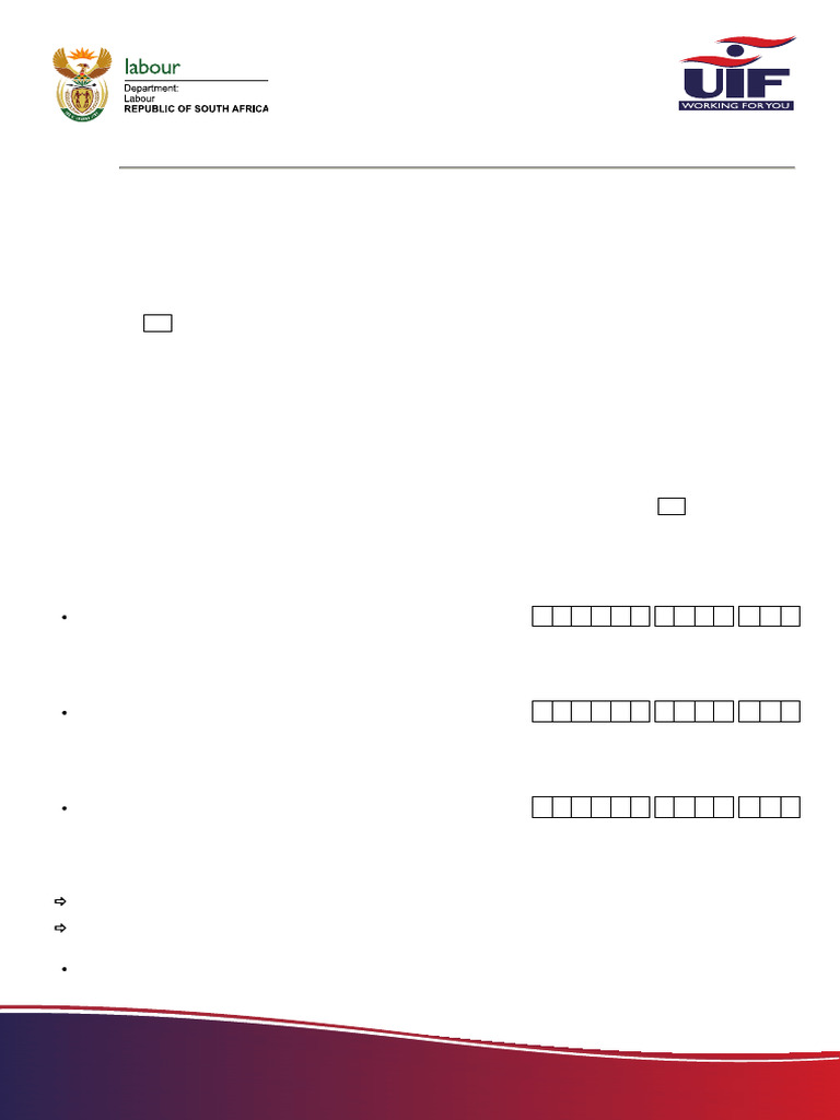 Employer Registration Form for UIF | PDF
