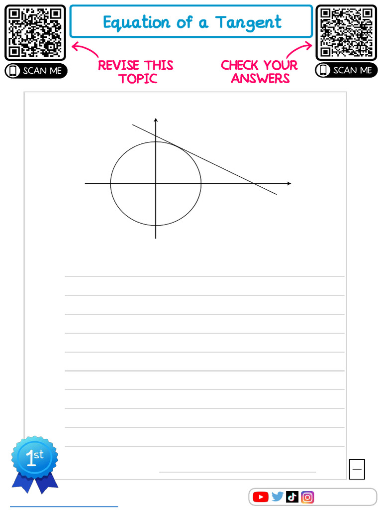 Tangent Equations for Circle Points | PDF | Geometry | Differential ...
