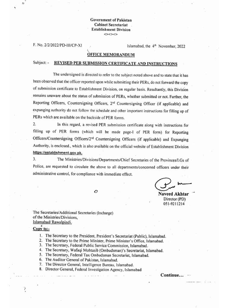 Revised PER Form for BS 21 Officers | PDF