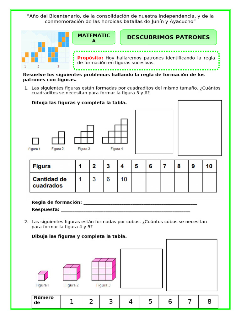 Descubriendo Patrones Matemáticos | PDF