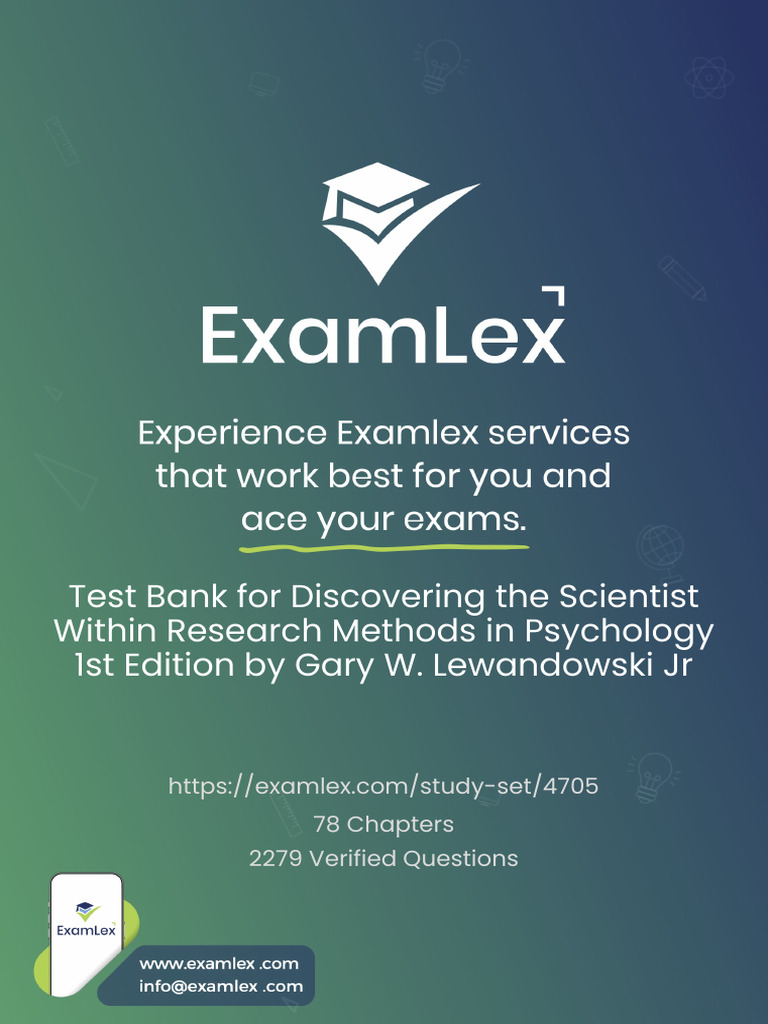 Test Bank for Discovering the Scientist Within Research Methods in ...