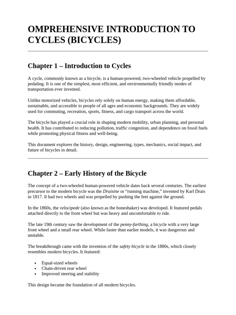 Bicycle | PDF | Land Vehicles | Wheeled Vehicles