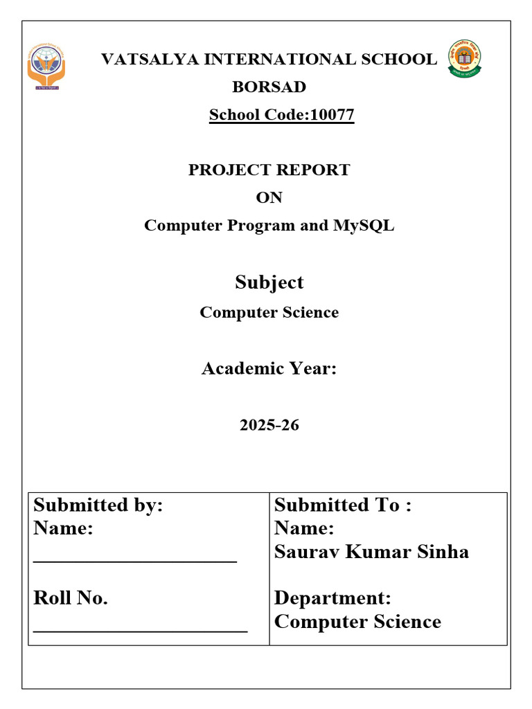 Project First Page | PDF