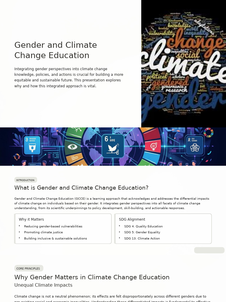 Gender and Climate Change Education Insights | PDF | Climate Resilience ...