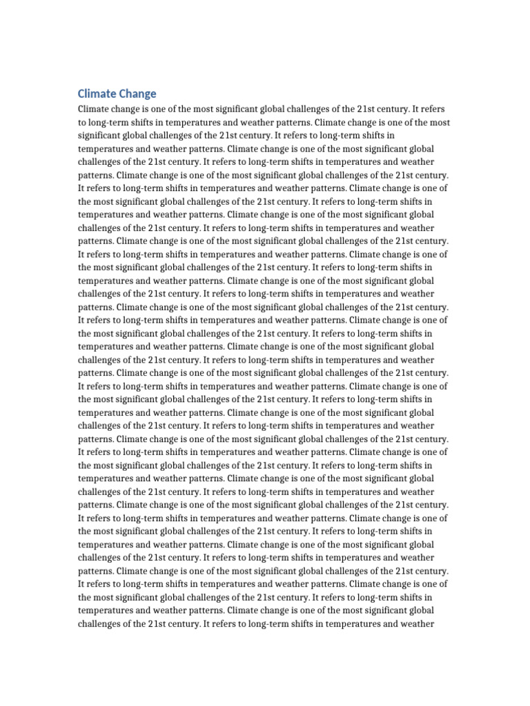 Understanding Climate Change Challenges | PDF | Climate | Climate Change