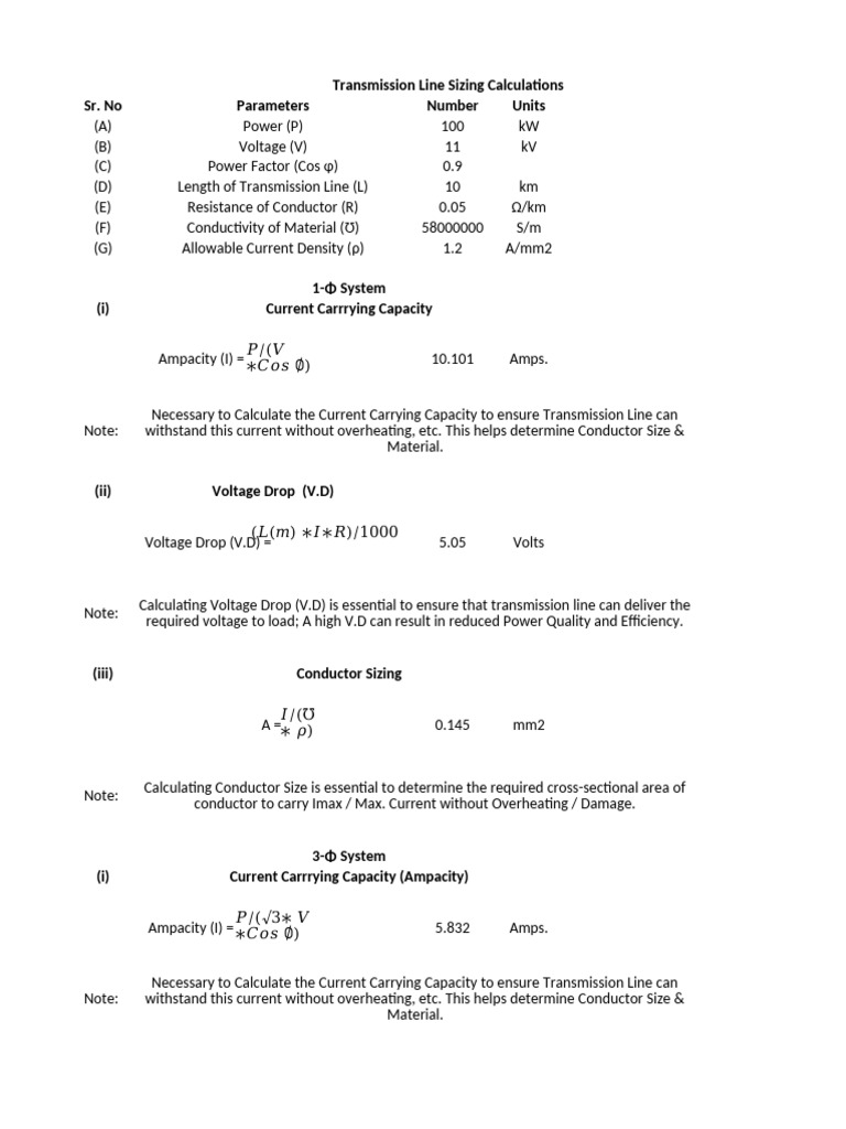 Transmission Line Sizing Guide | PDF | Electric Power Transmission ...
