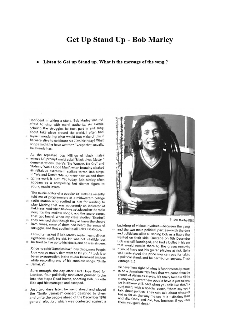 CO - Get Up Stand Up (1) | PDF | Bob Marley