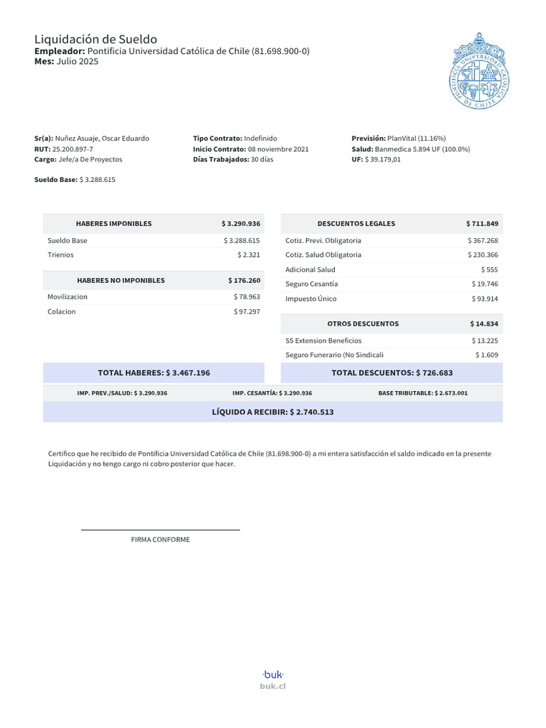 Liquidación_Julio_Agosto_Septiembre_2025_Oscar_Nuñez | PDF