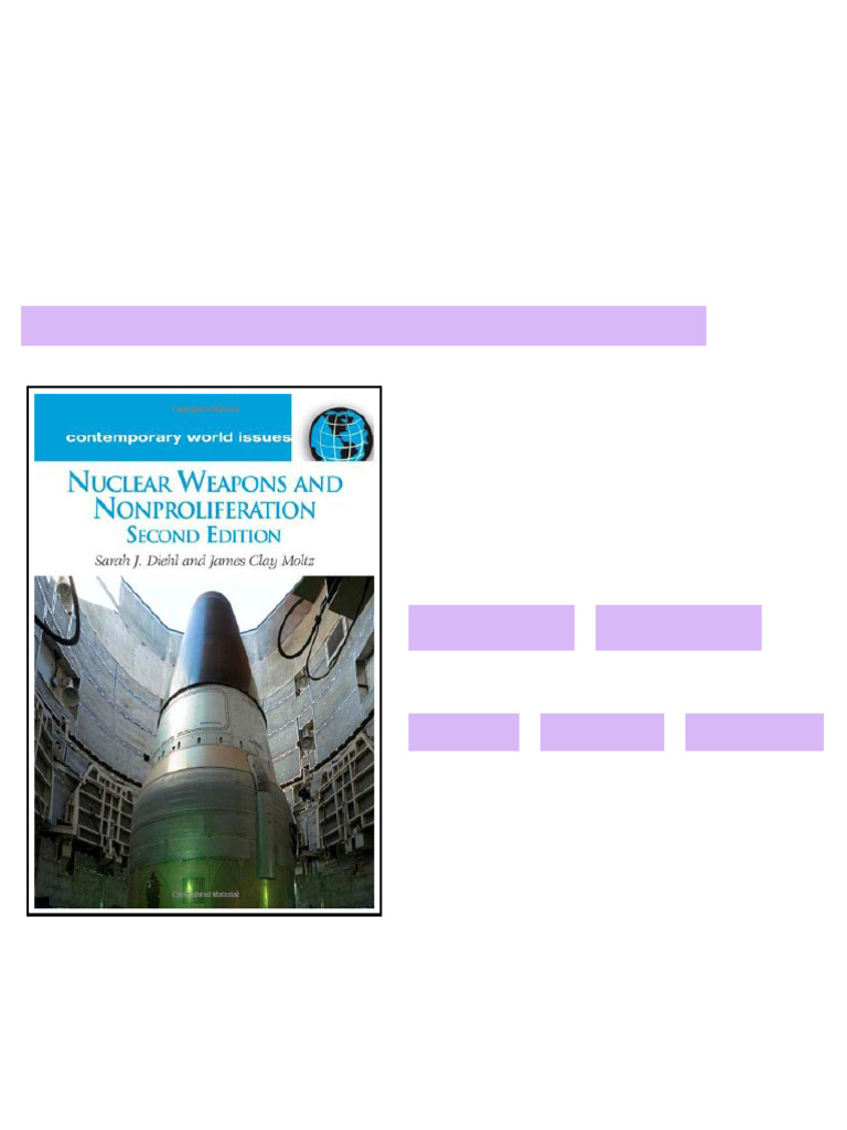 Nuclear Weapons and Nonproliferation 2nd Edition Sarah J. Diehl all ...