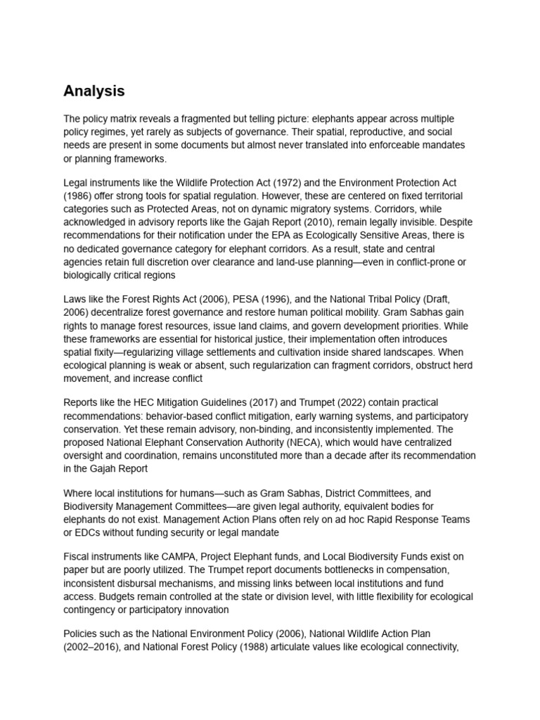 National policy framework analysis | PDF | Governance | Natural Environment