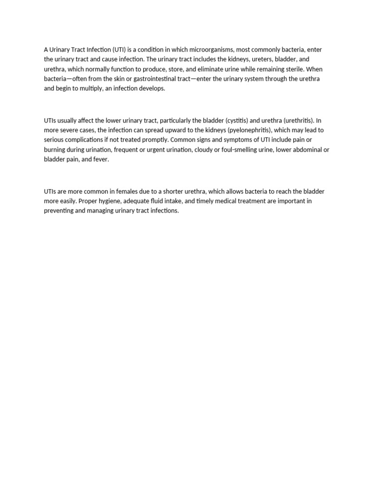 Uti Definition | PDF
