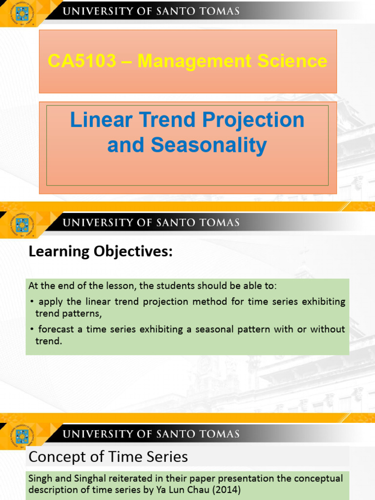 Linear Trend and Seasonal Forecasting | PDF | Linear Regression ...