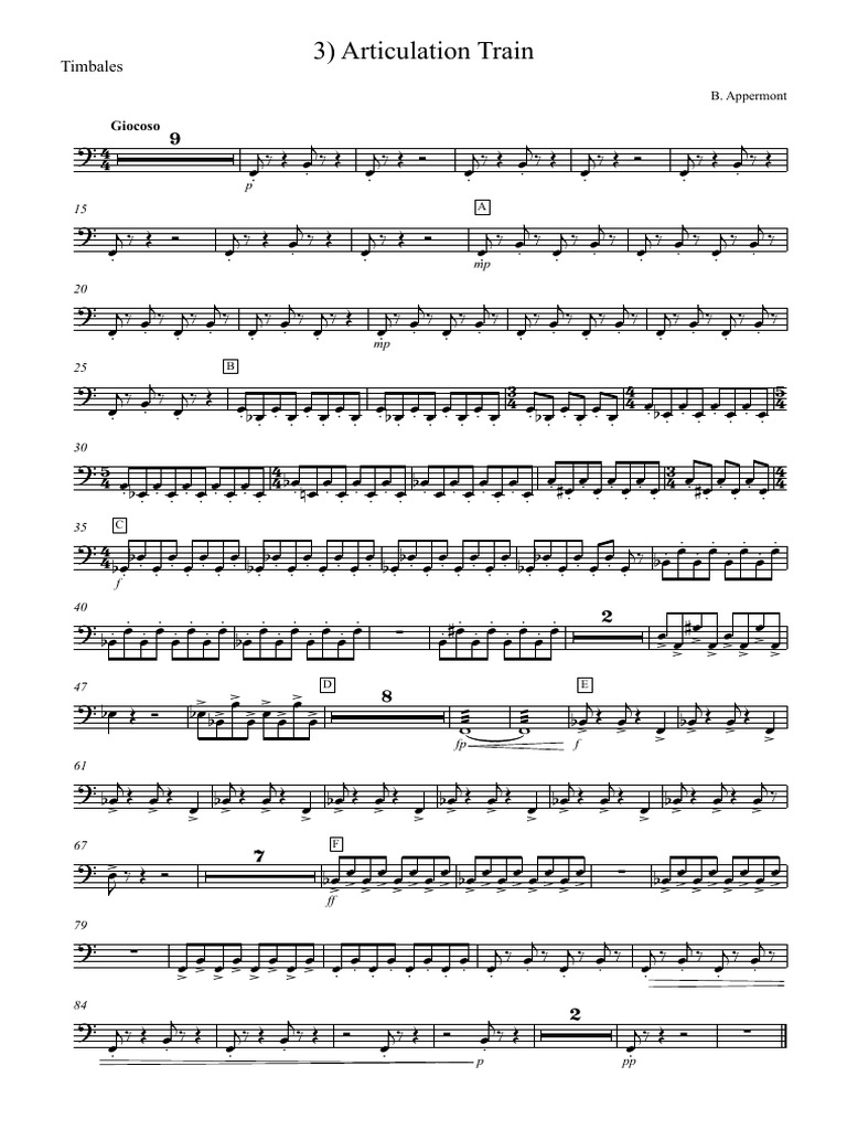 3) Articulation Train - Timbales | PDF