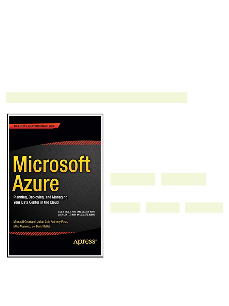 Microsoft Azure Planning Deploying and Managing Your Data Center in the ...
