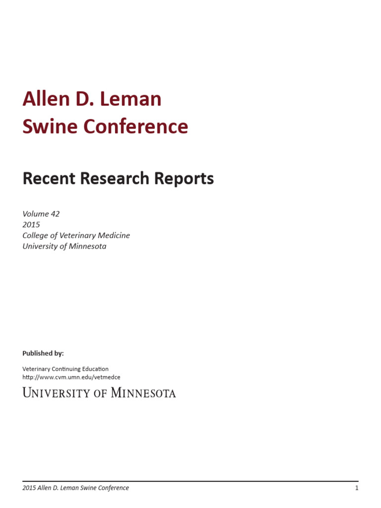 2015 Allen D Leman Conference Recent Research Reports | PDF | Medical ...