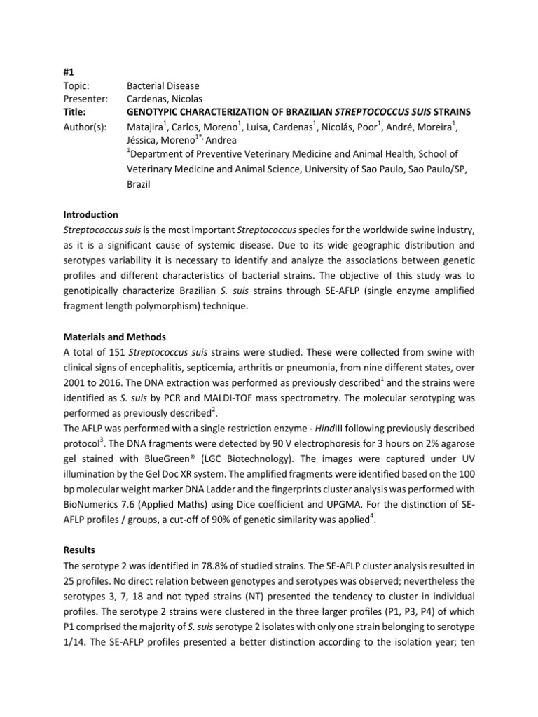 2017 Allen D Leman Conference Research Abstracts | PDF | Salmonella ...