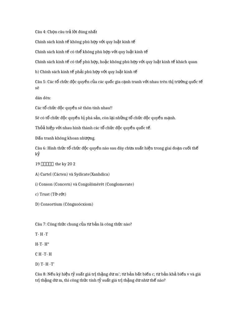 De on Thi KTCT Da Chuan Hoa | PDF