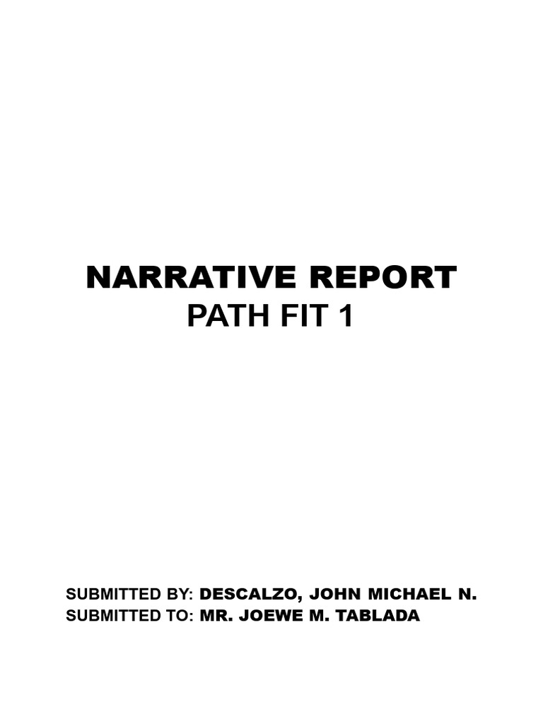 Narrative Report Front | PDF