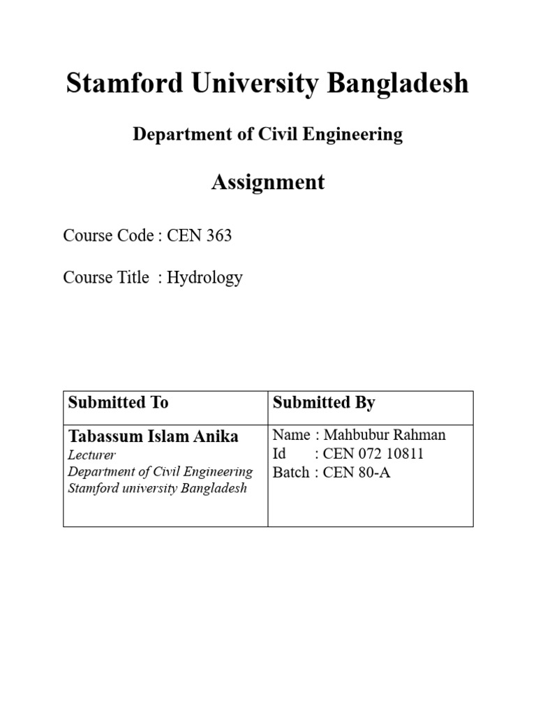 CEN 363 | PDF | Flood | Drainage Basin