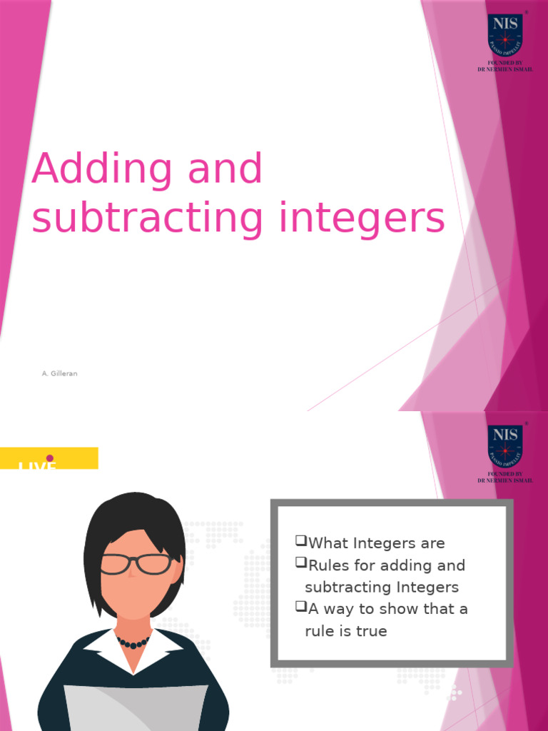 Add and Sub Integers Aryam | PDF | Elementary Mathematics | Discrete ...