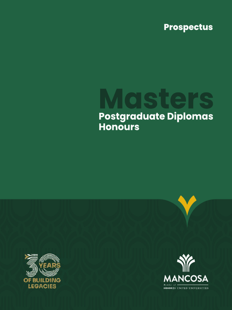 MANCOSA: Transformative Higher Education | PDF | Academic Degree ...