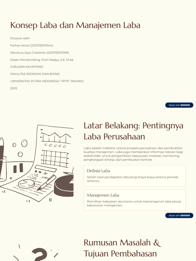 Konsep dan Manajemen Laba Perusahaan | PDF