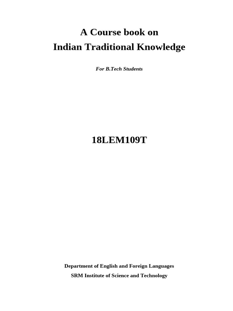 Indian Traditional Knowledge work book | PDF | Yoga