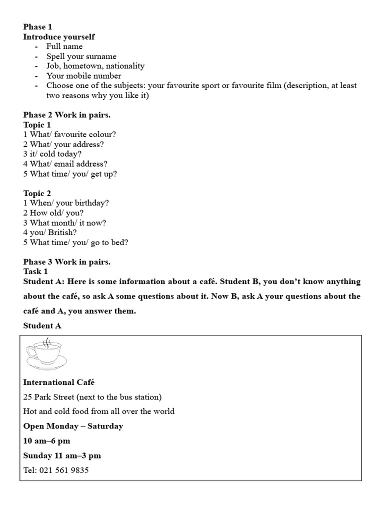 English Conversation Practice Guide | PDF