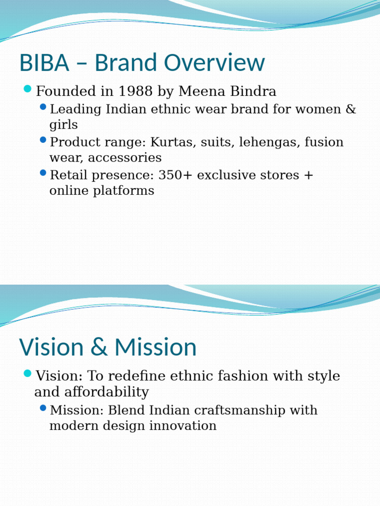 BIBA: Ethnic Wear Brand Overview & CSR | PDF | Corporate Social ...