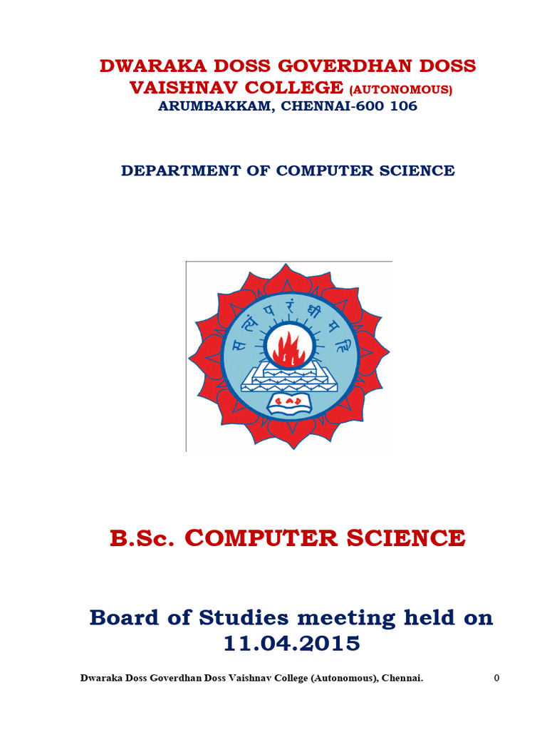 B.Sc Computer Science Regulations 2015 | PDF | C++ | Pointer (Computer ...