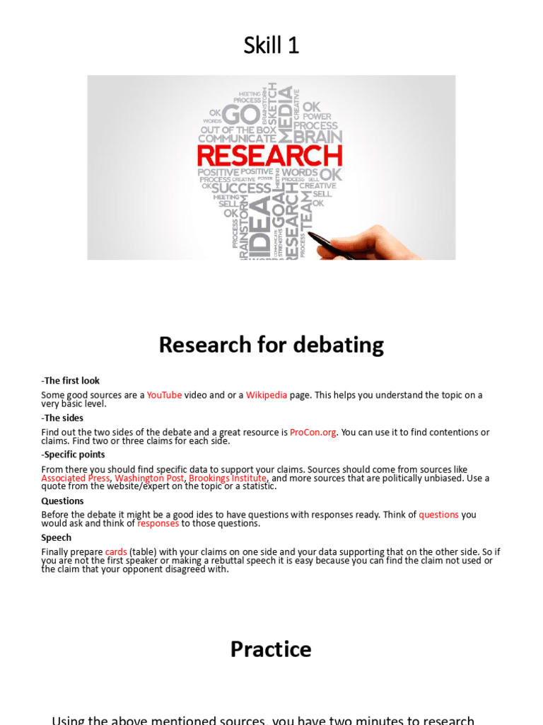 Skill 1- Research | PDF