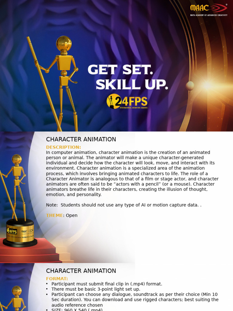 24FPS 2024_Skill Set Category Guidelines_Character Animation | PDF