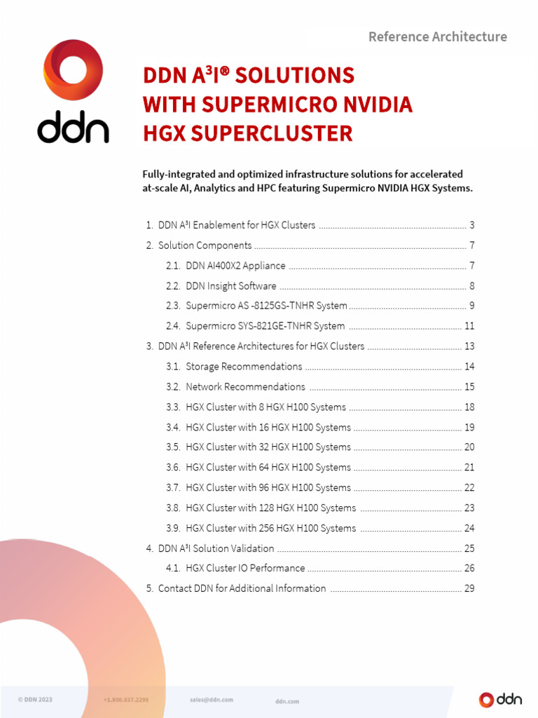 DDN A3I AI400X2 Supermicro HGX H100 H200 Clusters Reference ...